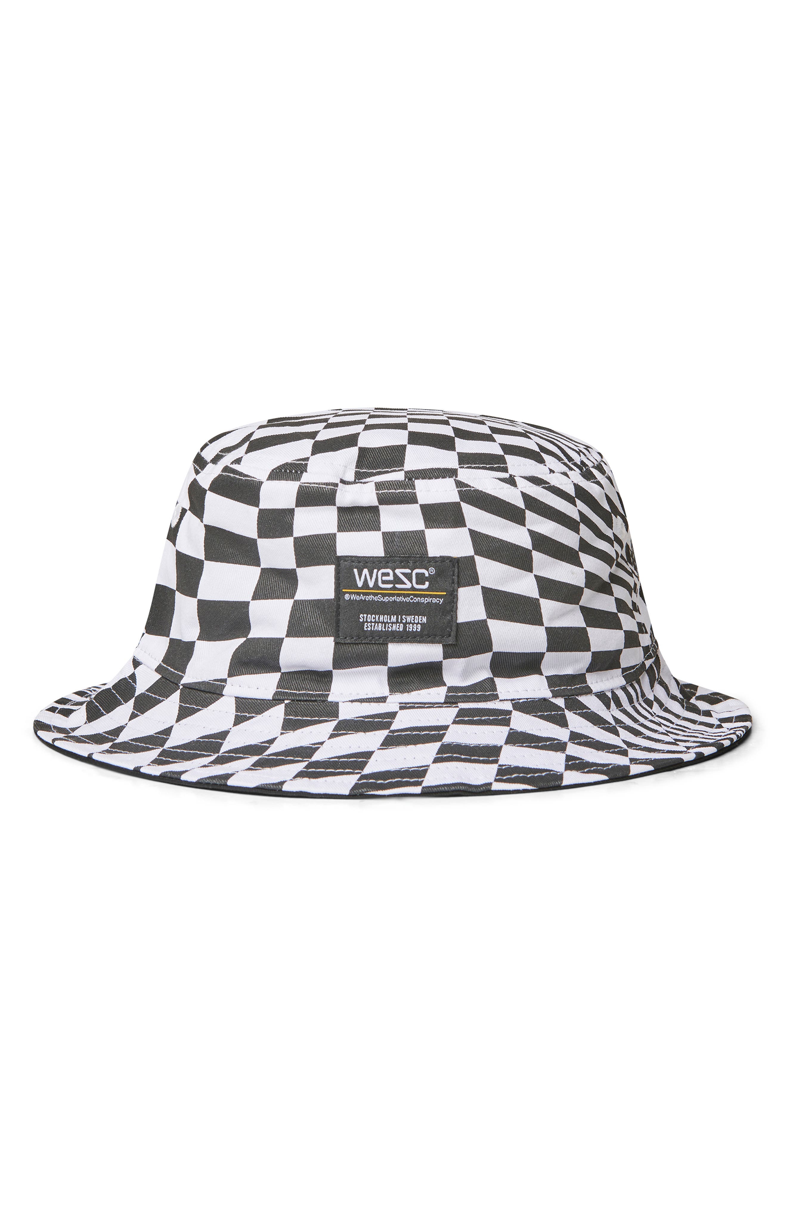 WeSC Warped Checkerboard Reversible Bucket Hat | Nordstromrack