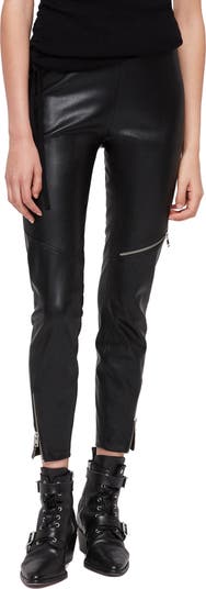 AllSaints Kriva Faux Leather Biker Leggings | Nordstrom