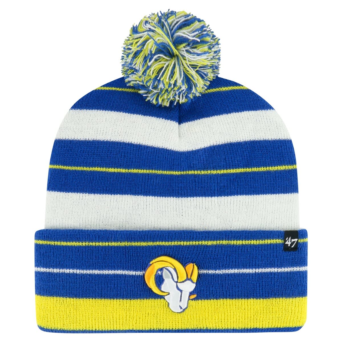 '47 Men's '47 Royal Los Angeles Rams Powerline Cuffed Knit Hat with Pom ...