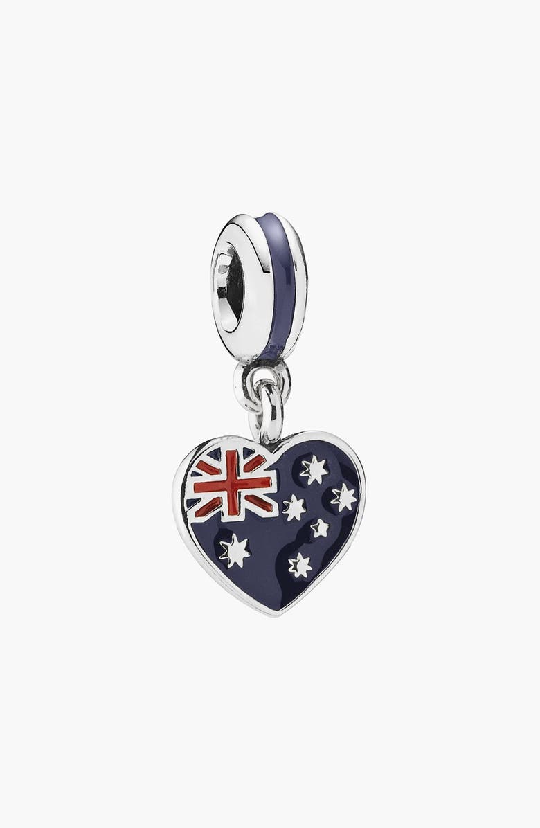 PANDORA Australian Flag Heart Dangle Charm | Nordstrom PANDORA Australian Flag Heart Dangle Charm | Nordstrom