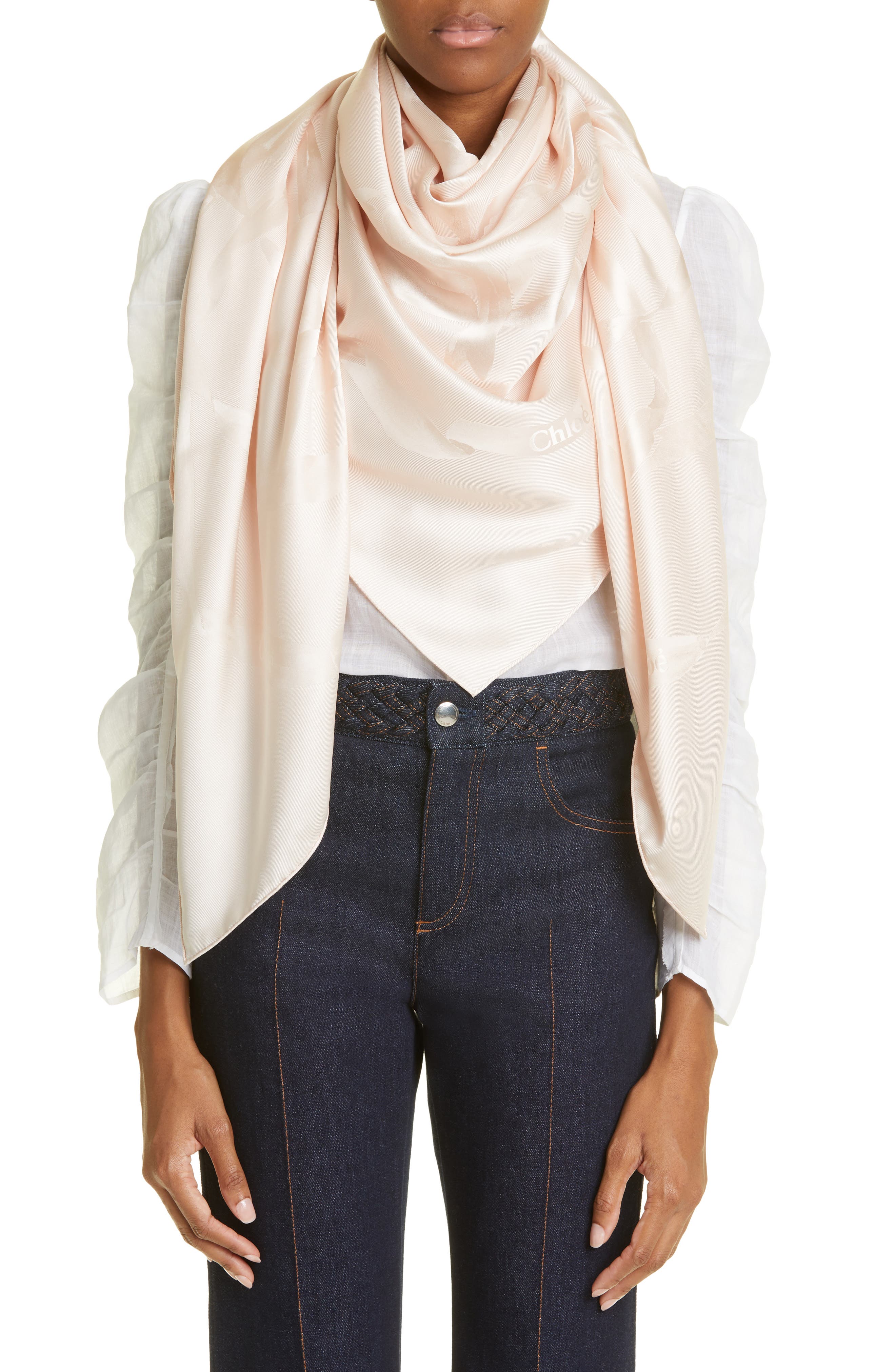 Chloé Ribbon Jacquard Silk Scarf | Nordstrom