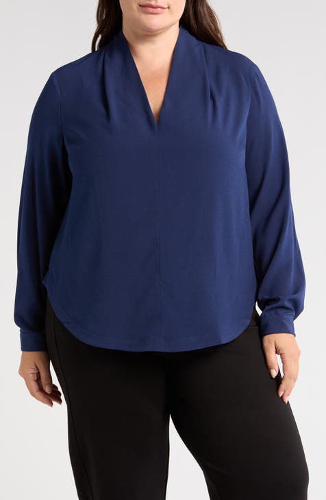 Blue Plus-Size Blouses | Nordstrom