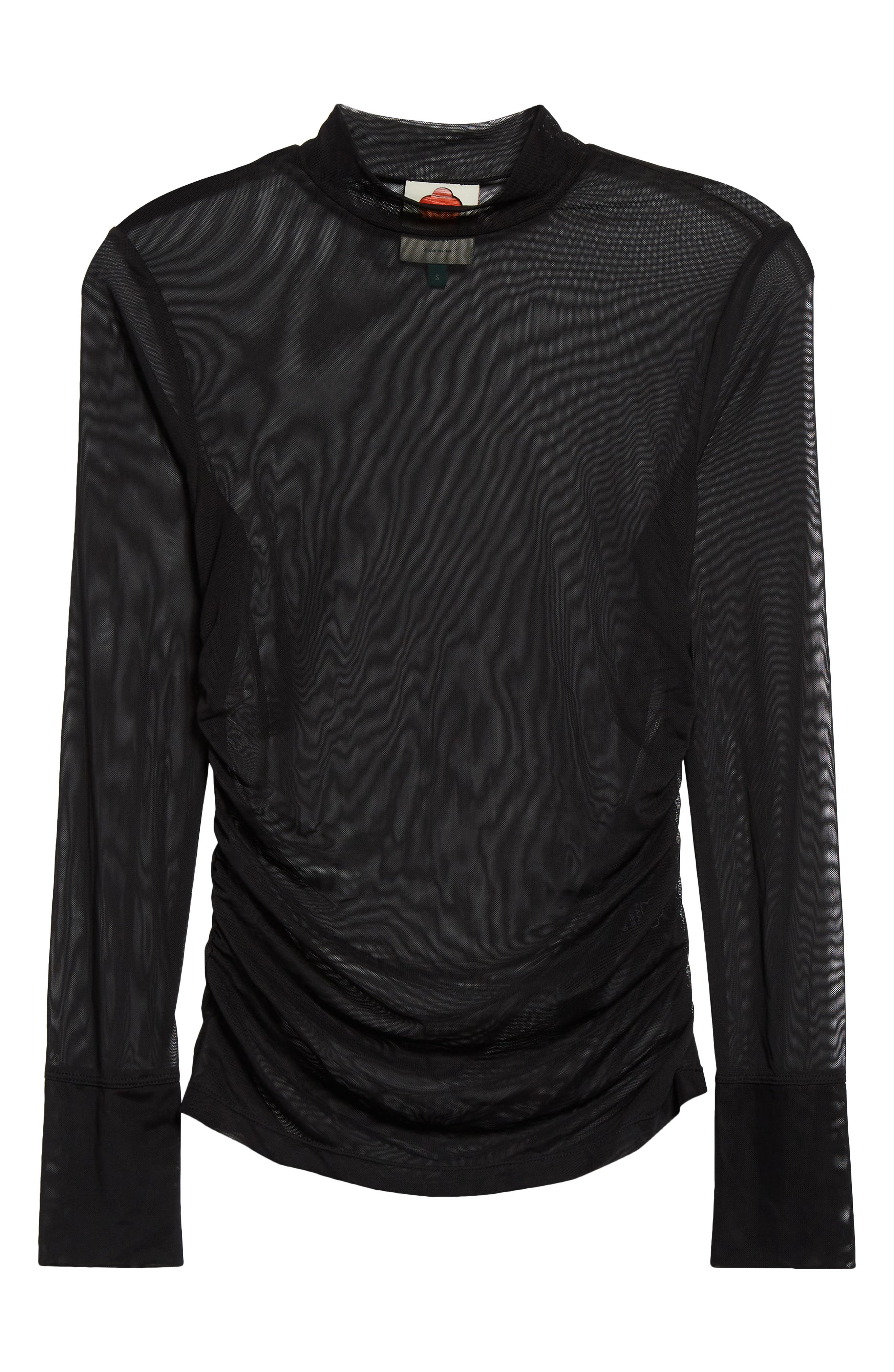 FARM Rio Long Sleeve Sheer Mesh Shirt | Nordstrom