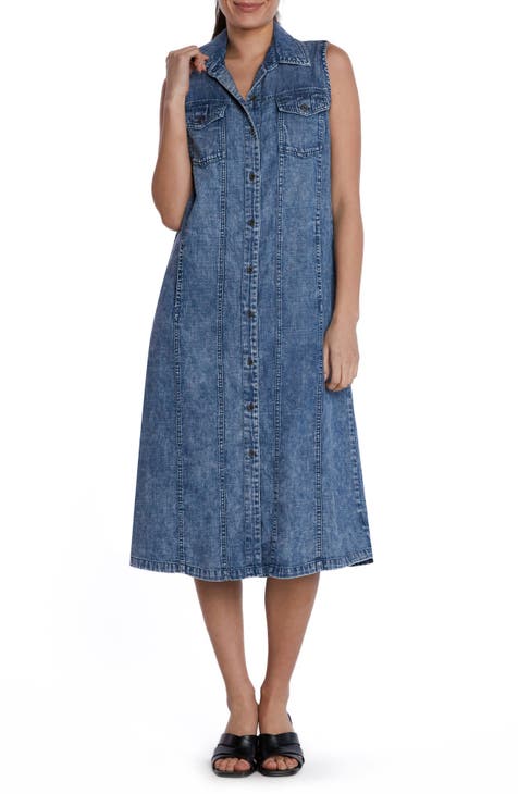 Women's Wash Lab Denim Midi Dresses | Nordstrom