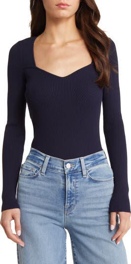 Open Edit Sweetheart Neck Rib Top | Nordstrom
