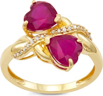 FZN 10K Gold Diamond & Ruby Ring | Nordstromrack