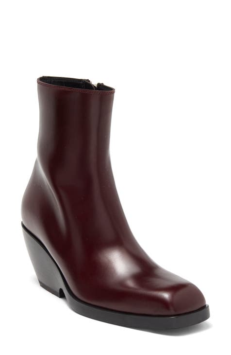 Burgundy Designer Booties for Women | Nordstrom