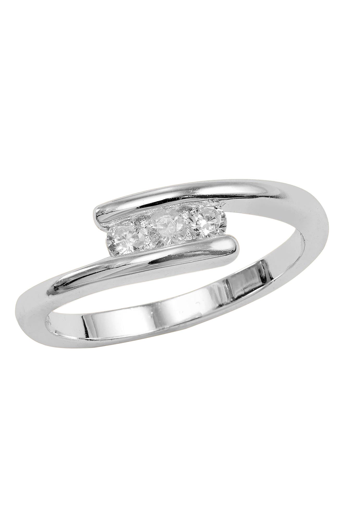 SAVVY CIE JEWELS Sterling Silver & CZ Wrap Ring | Nordstromrack