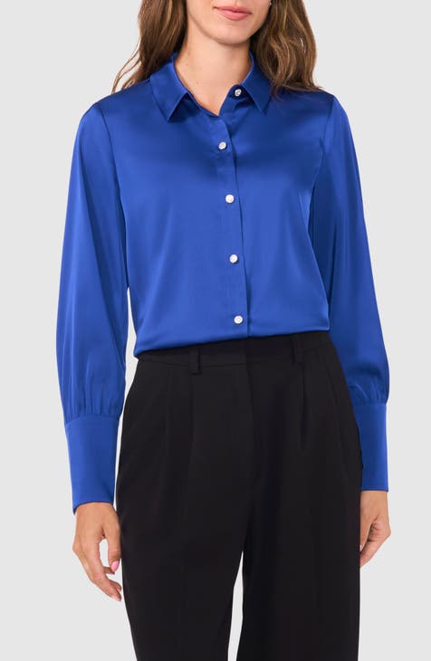 Women's Blue Button Up Tops | Nordstrom