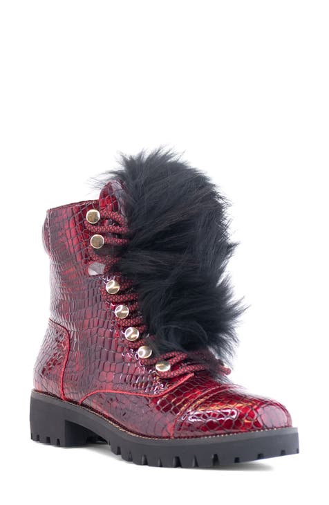 Women's Red Lace-Up Boots | Nordstrom