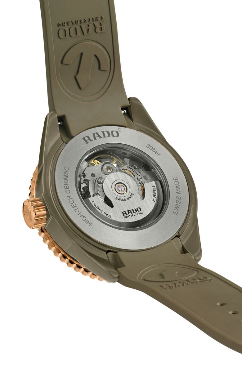 RADO Captain Cook Rubber Strap Watch, 43mm | Nordstrom