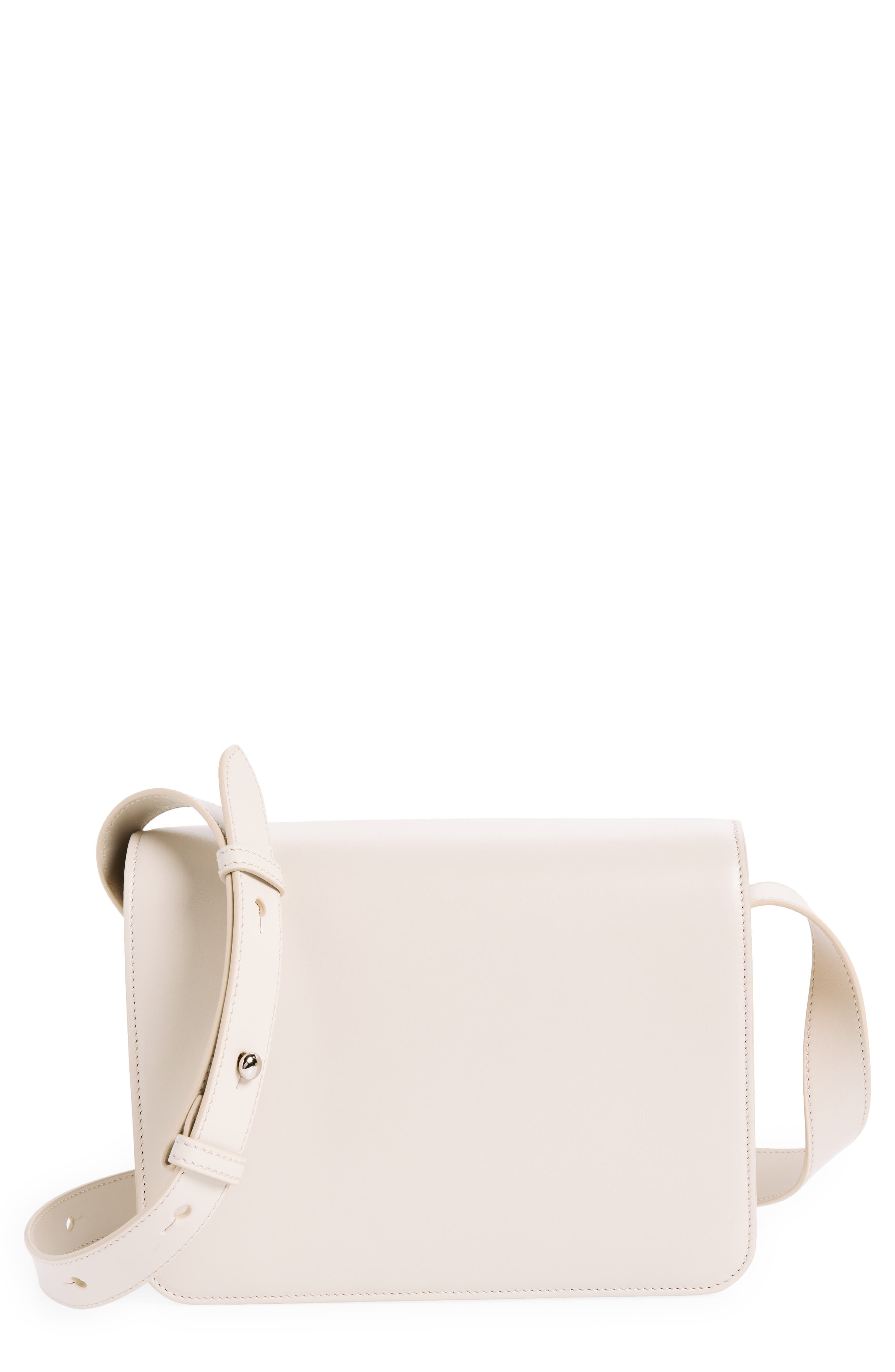 Yvonne Kone Yvonne Koné Little Annika Leather Crossbody Bag In Vitello Cement | ModeSens