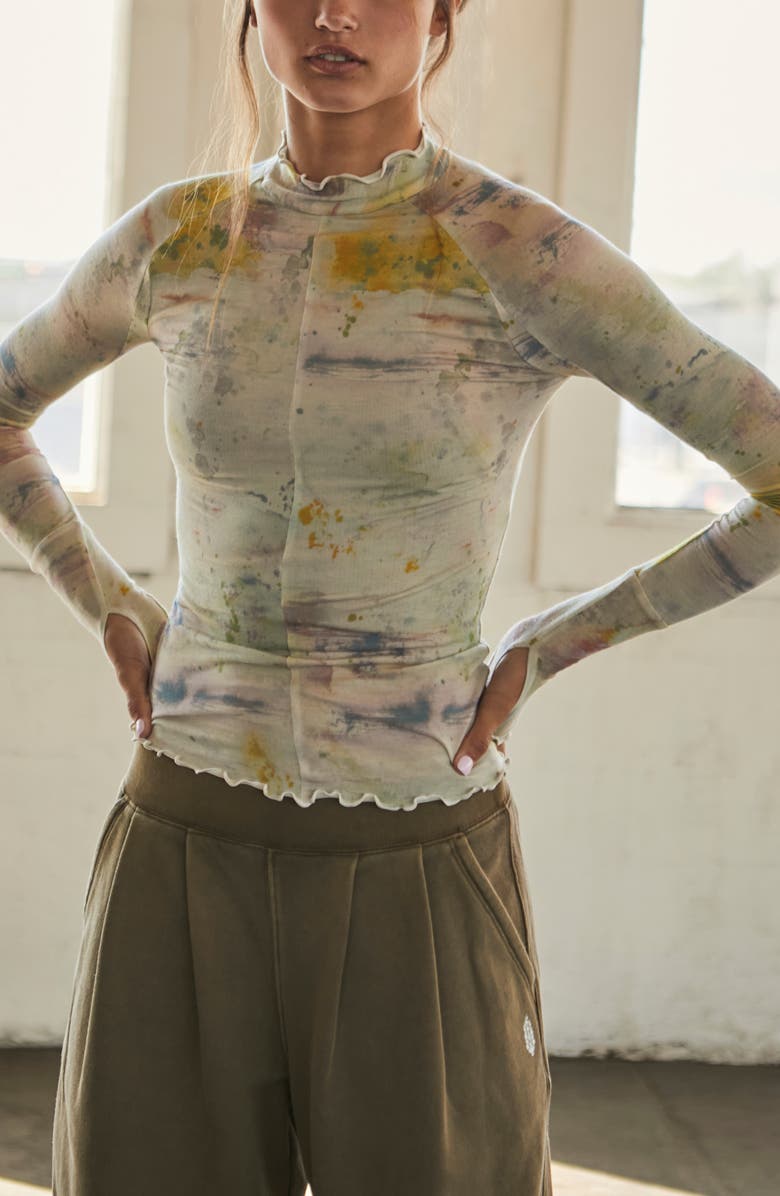 FP Movement High Jump Print Mock Neck Top | Nordstrom