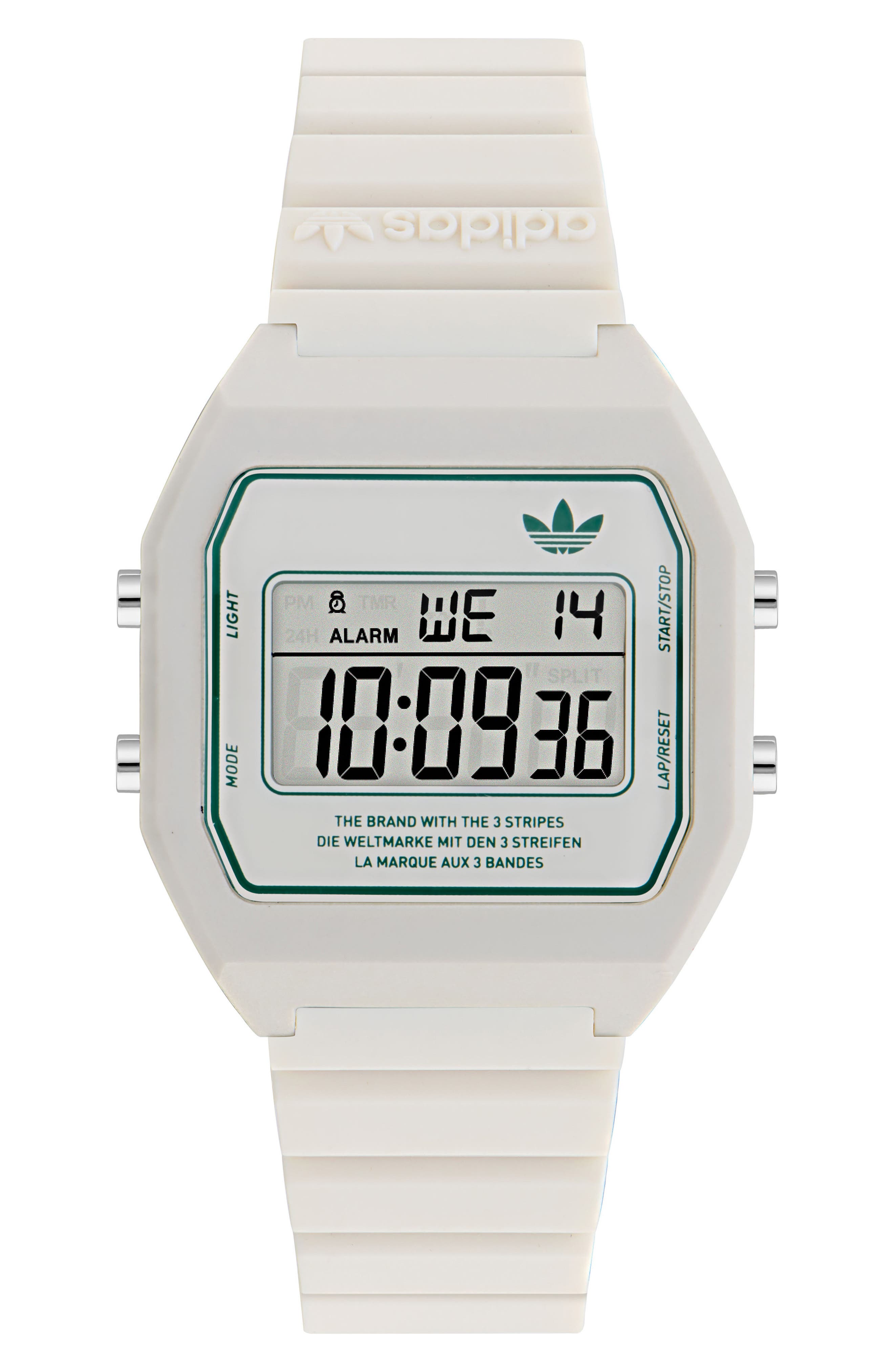 adidas Digital Two Resin Strap Watch, 36mm | Nordstrom