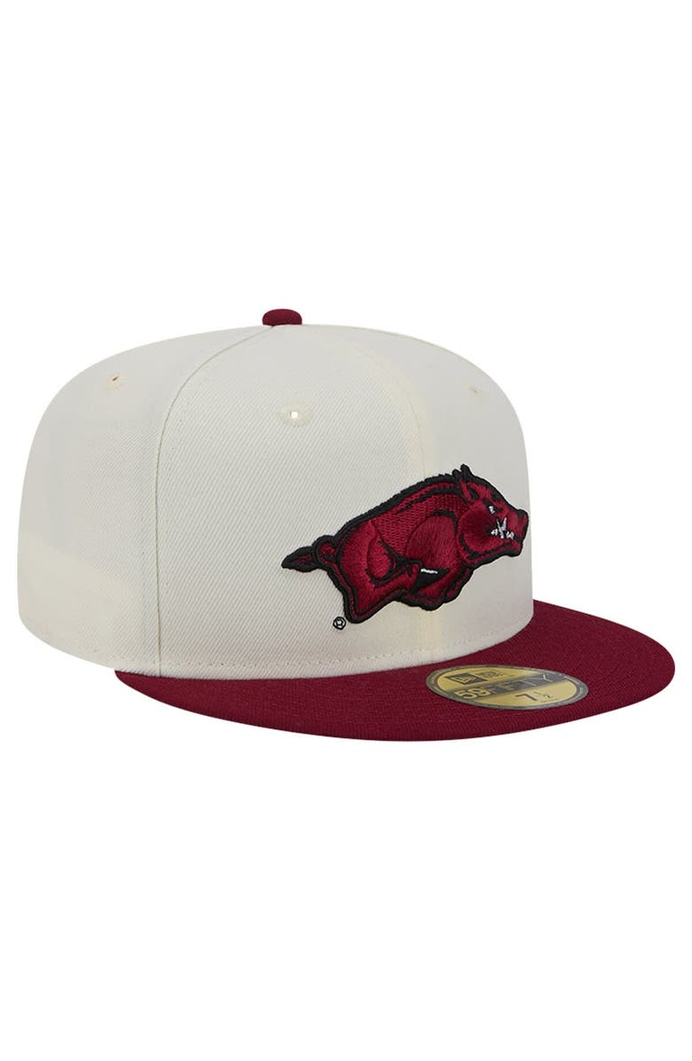 New Era Men's New Era Arkansas Razorbacks Chrome White Vintage 59FIFTY ...
