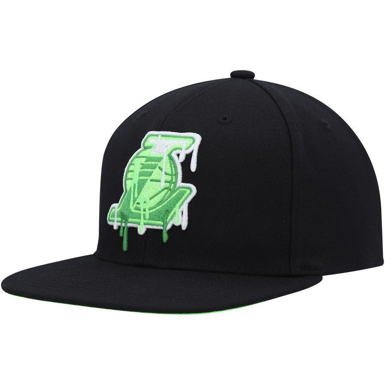 Mitchell & Ness Black Los Angeles Lakers Slime Drip Snapback Hat | ModeSens