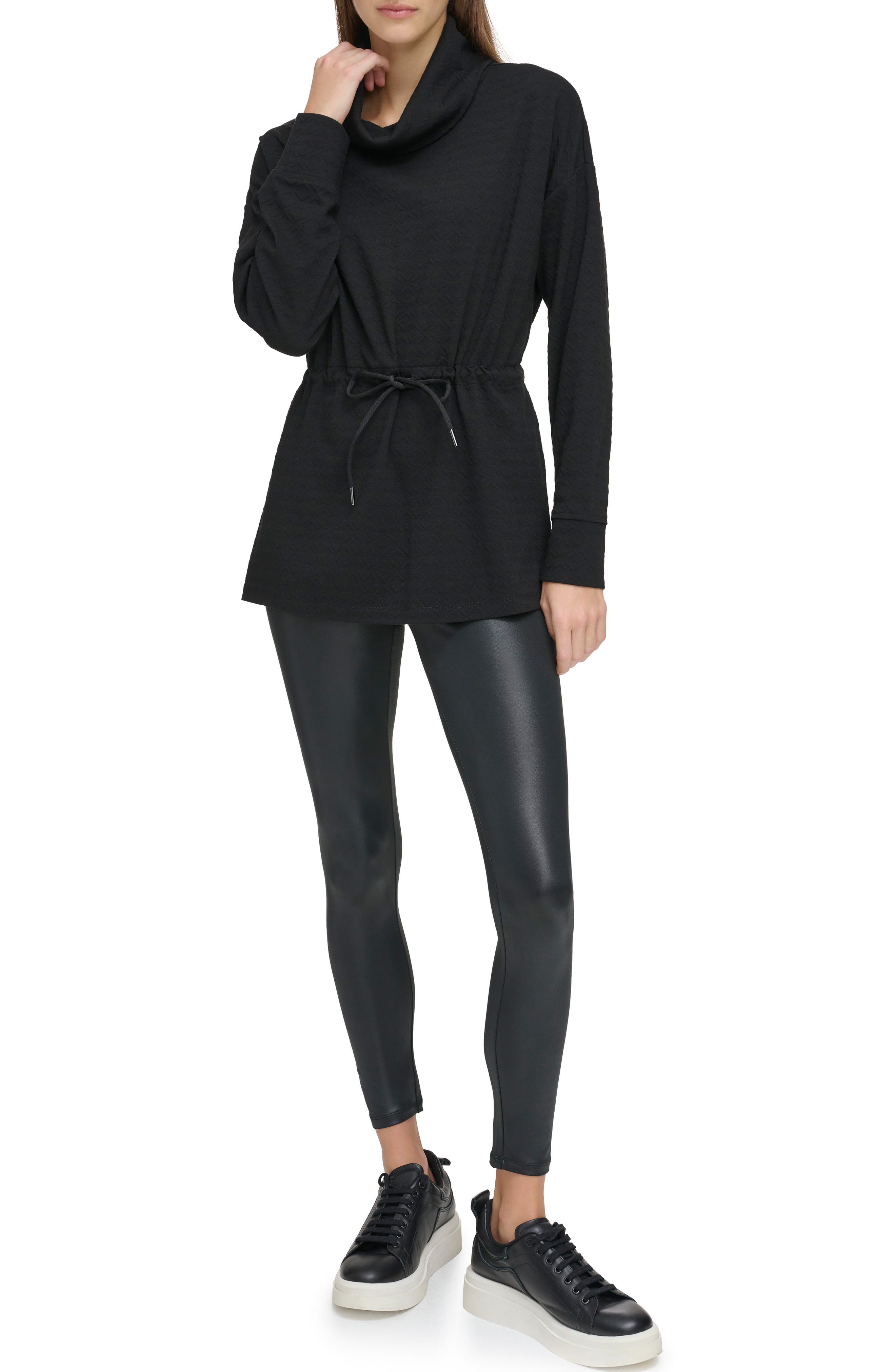 Andrew Marc Sport Textured Cowl Neck Tunic | Nordstromrack