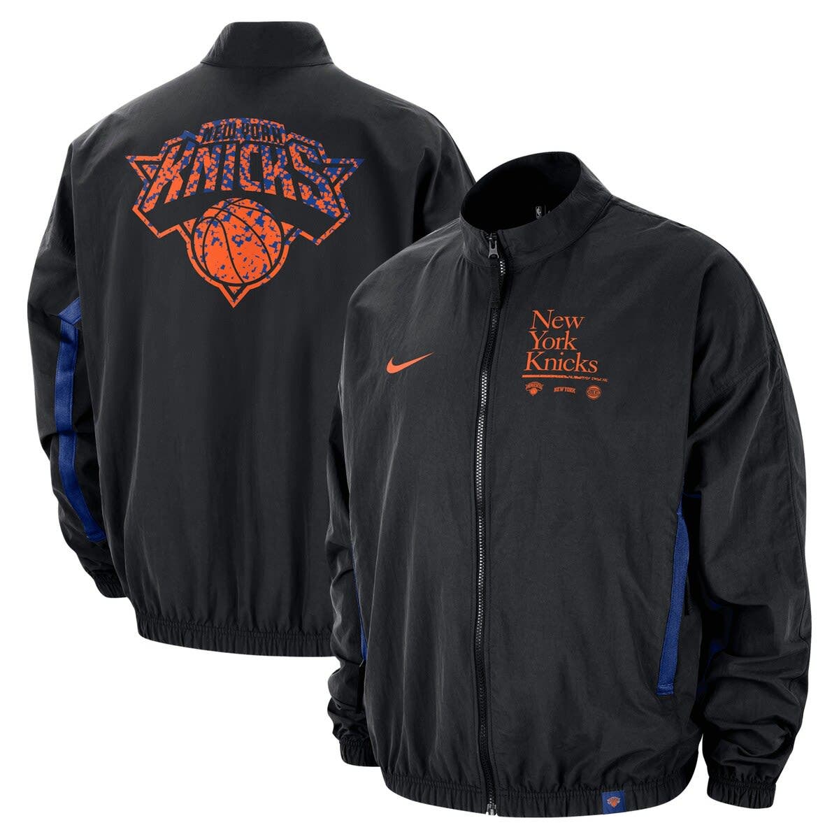 Nike Men's Nike Black New York Knicks Courtside Vintage Warmup Full-Zip ...