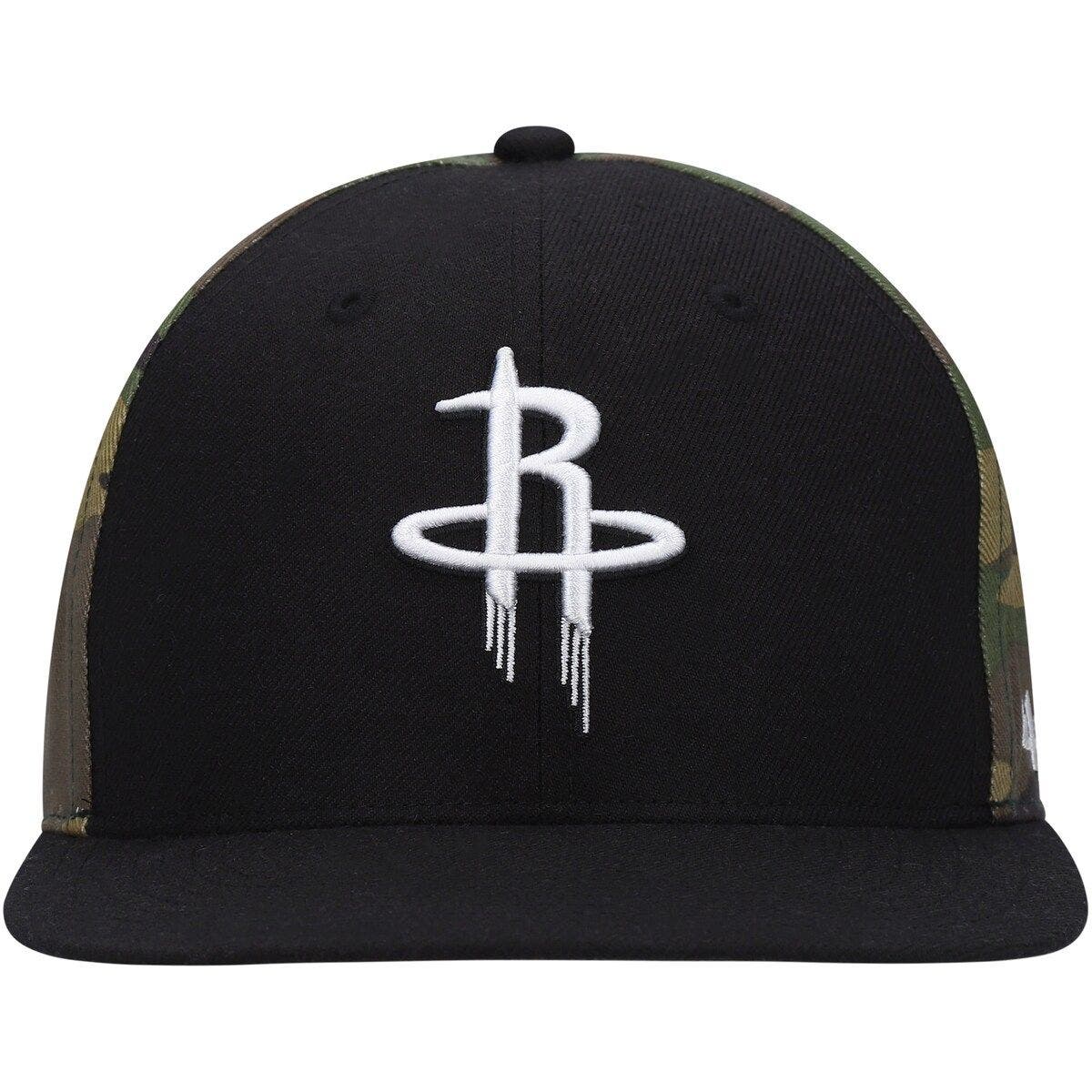 '47 Men's '47 Black/Camo Houston Rockets Bramble Captain Snapback Hat ...