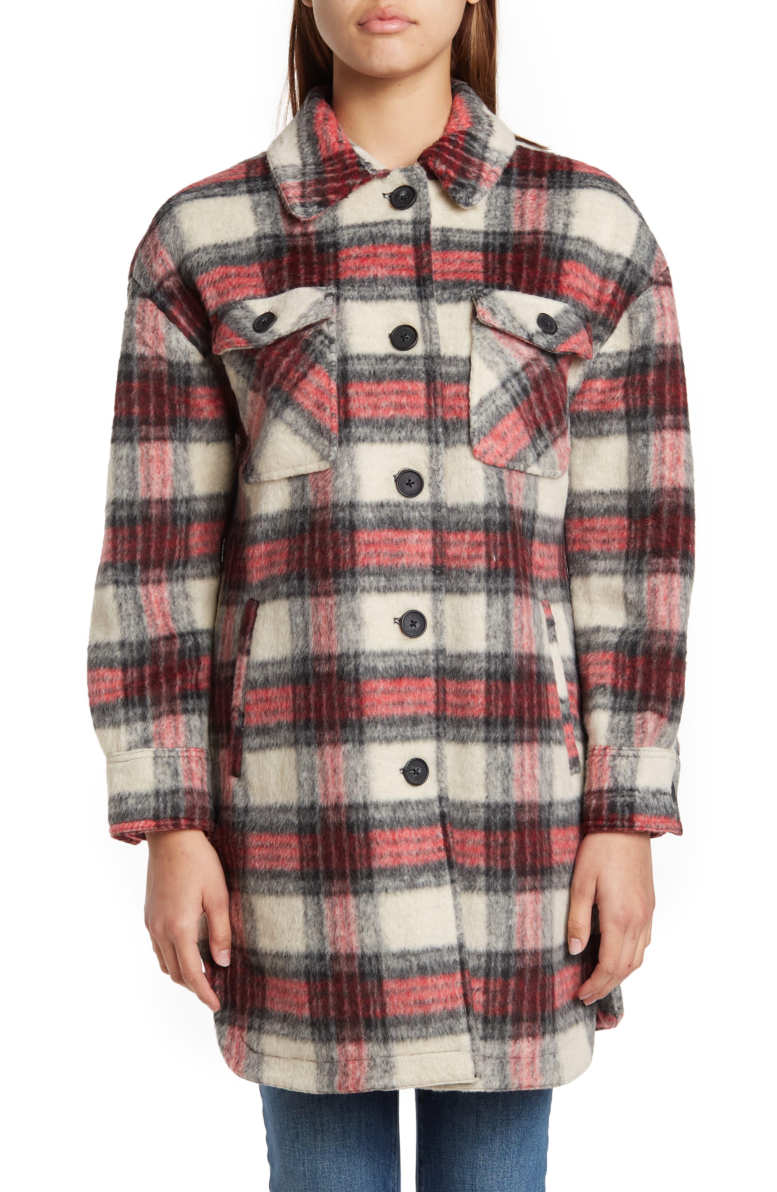 Lucky Brand Repeat Body Plaid Shacket | Nordstromrack