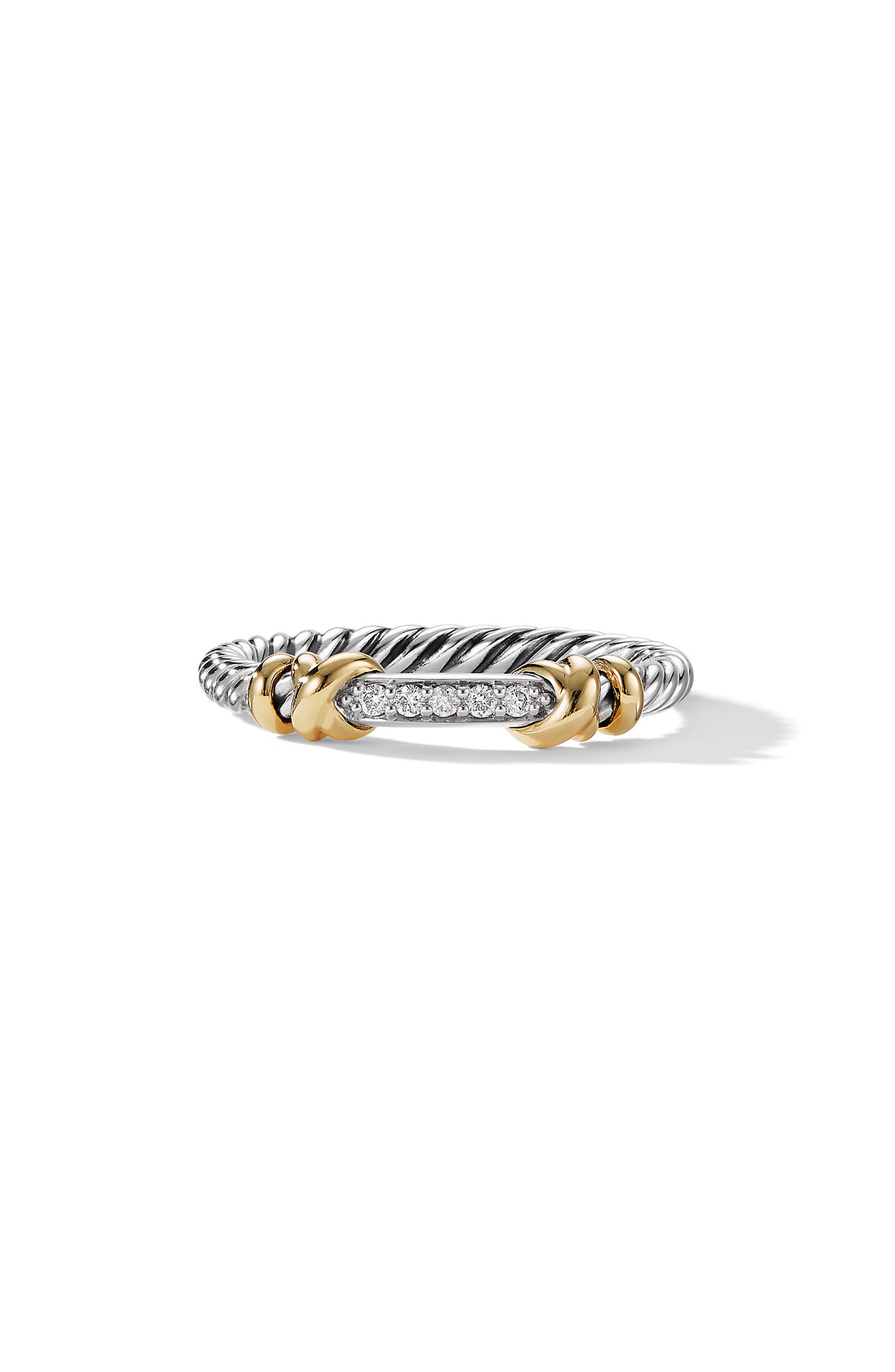 David Yurman Petite Helena Wrap Ring with 18K Yellow Gold and Diamonds ...