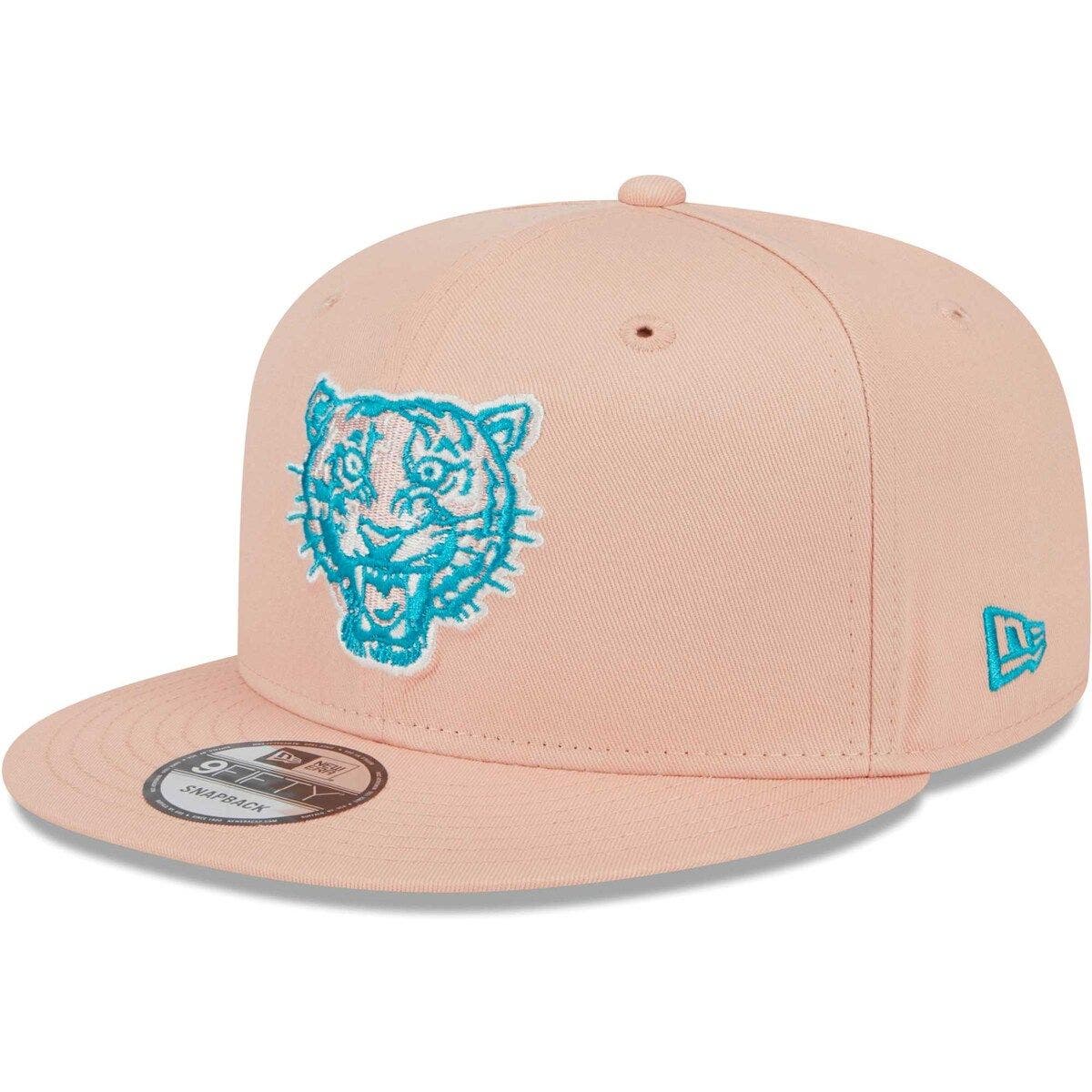 New Era Men's New Era Pink Detroit Tigers Sky Aqua Undervisor 9FIFTY ...