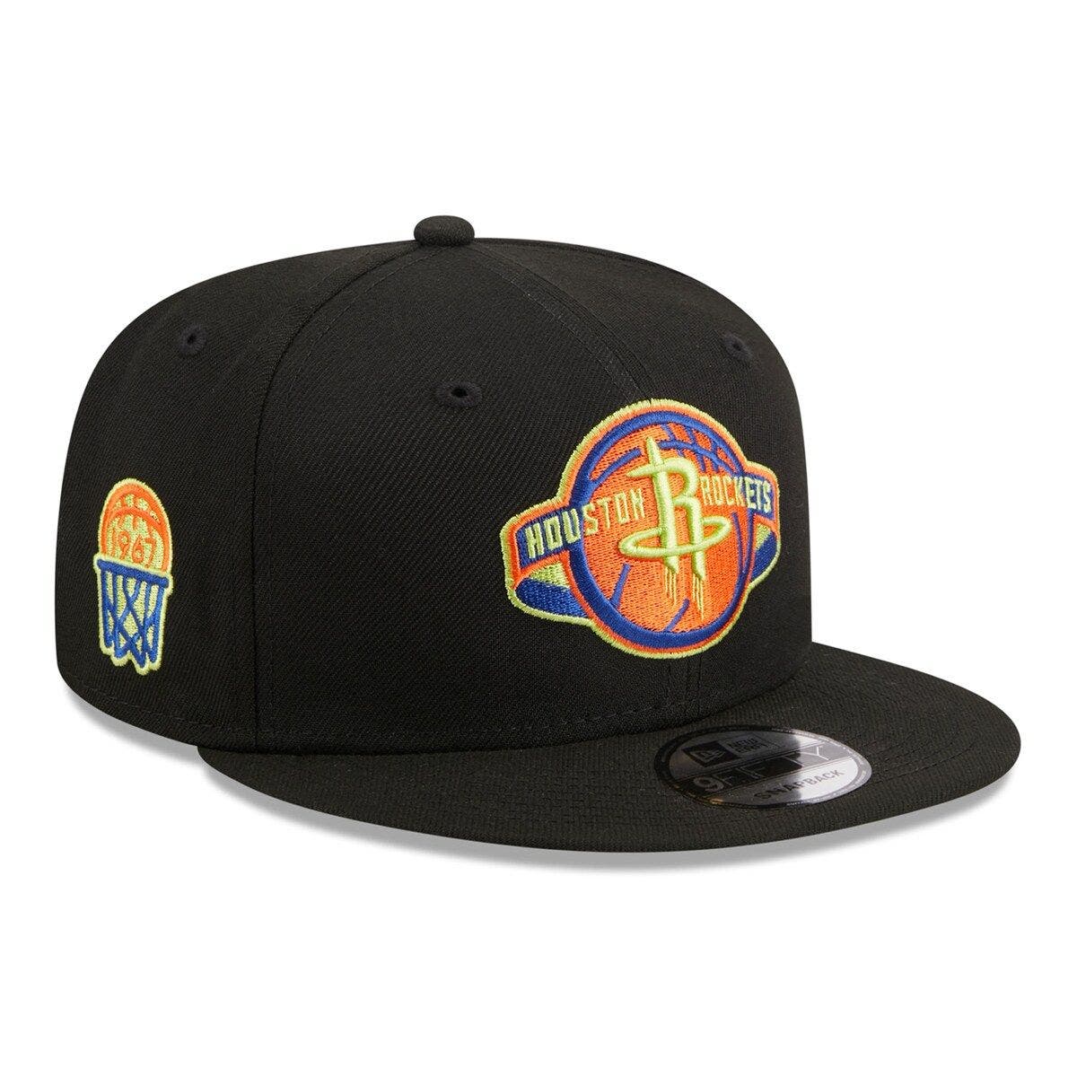 New Era Men's New Era Black Houston Rockets Neon Pop 9FIFTY Snapback ...