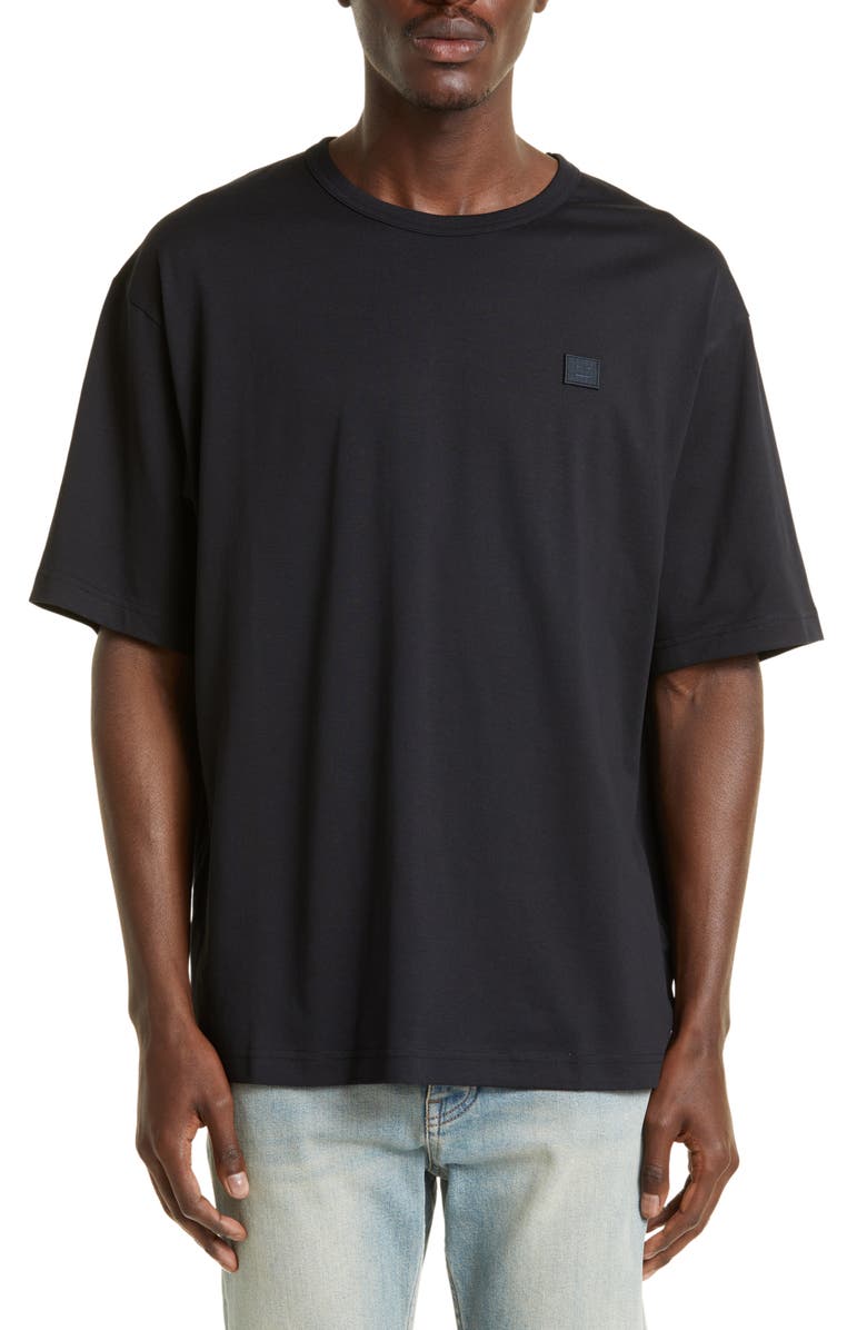 Acne Studios Nash Face Patch Oversize T-Shirt | Nordstrom