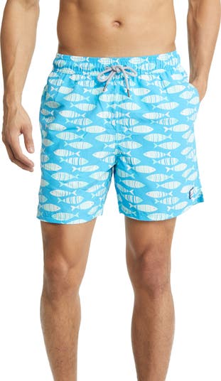 Tom & Teddy Fish Print Swim Trunks | Nordstrom