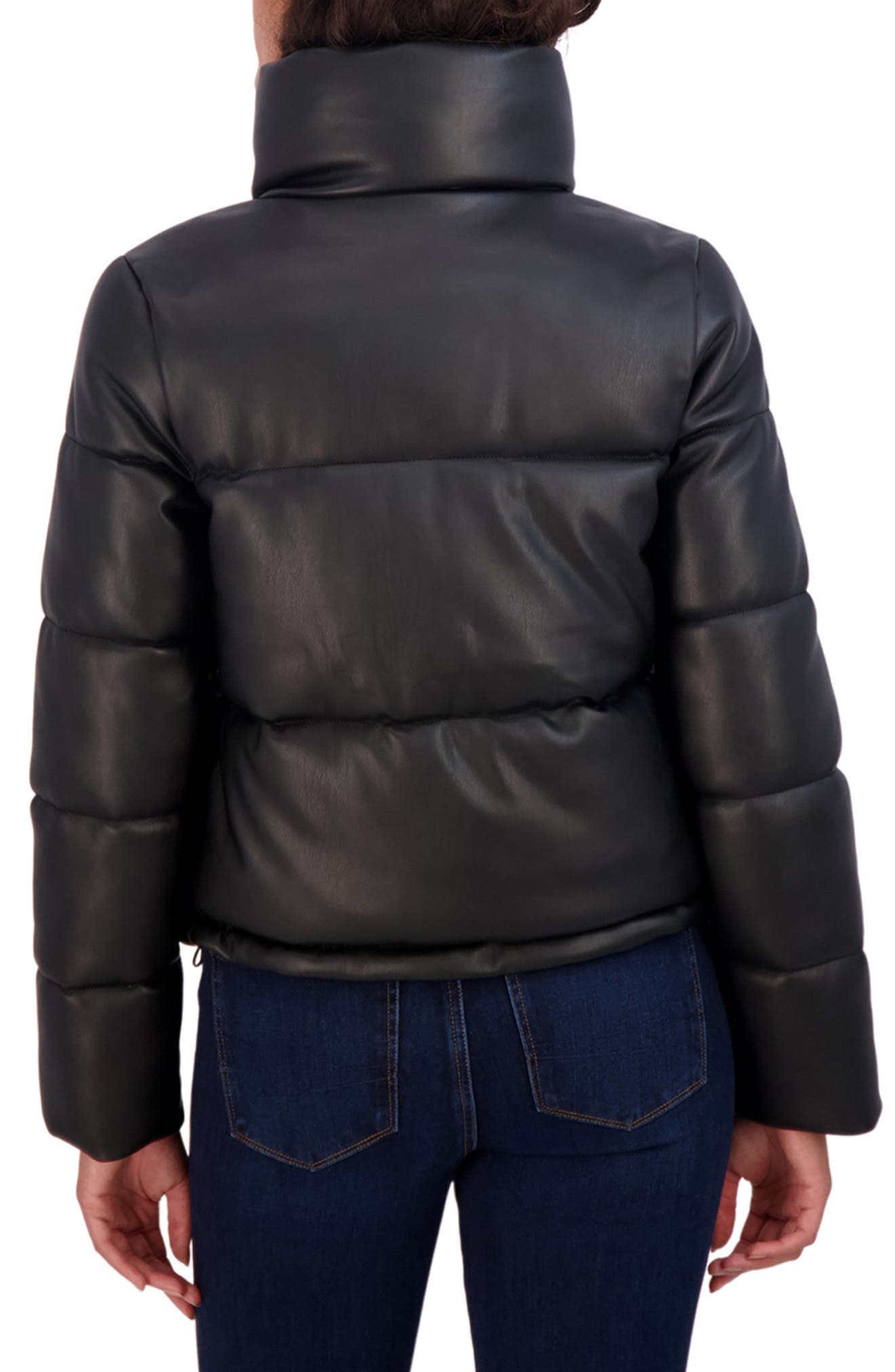 Sebby Faux Leather Short Puffer Jacket | Nordstromrack