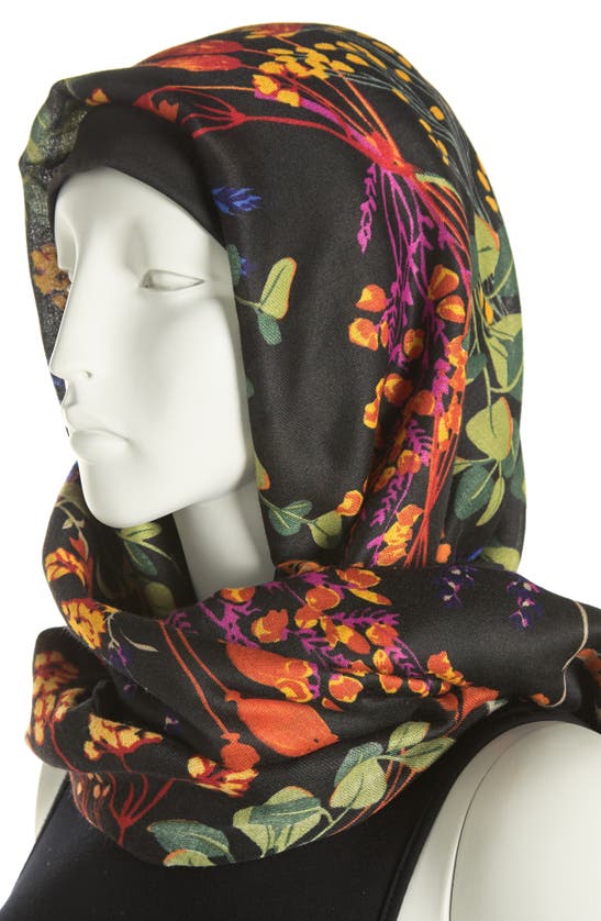 Lulla Collection By Bindya Night Garden Hijab In Black Multi | ModeSens