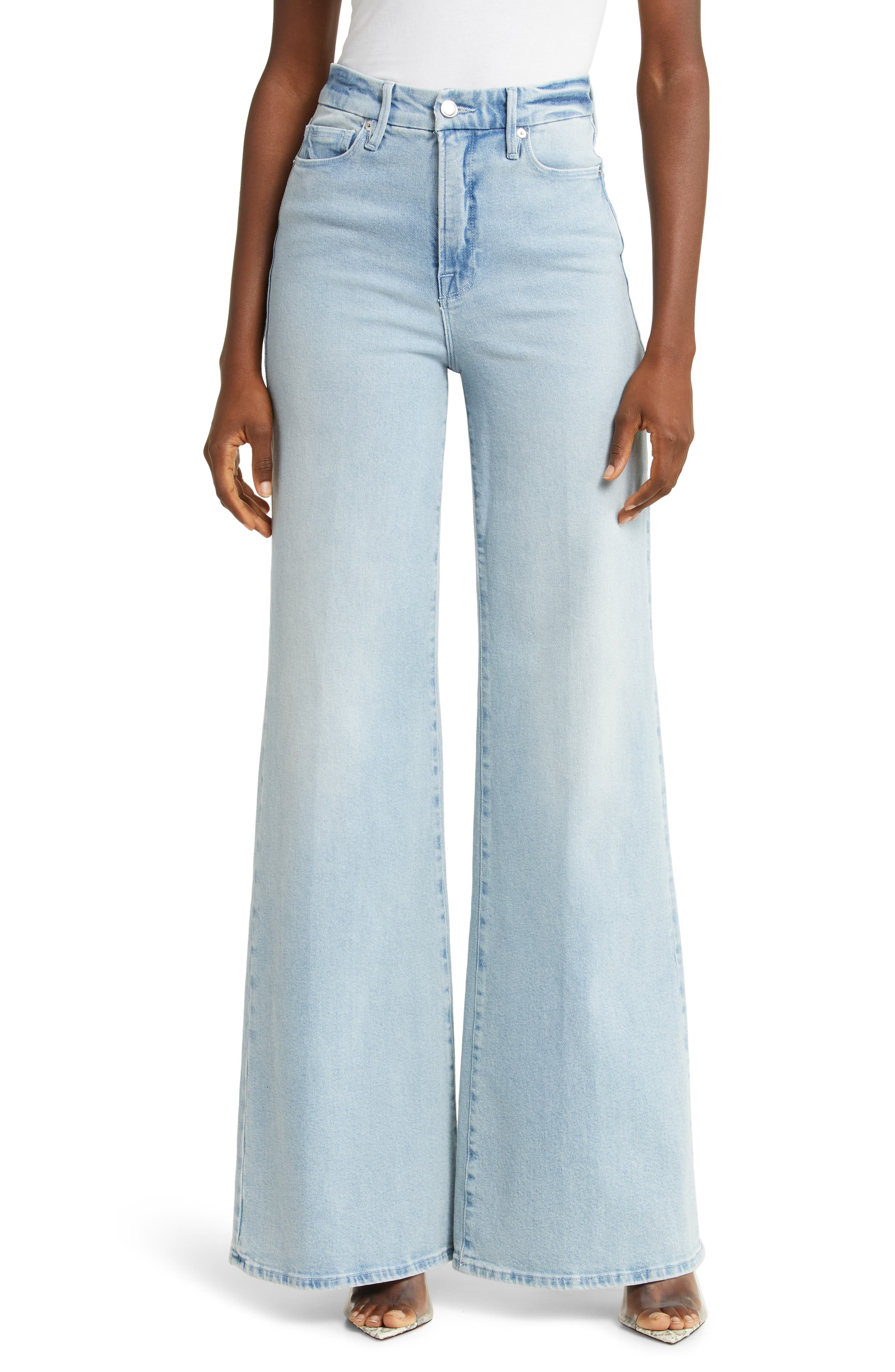 Good American Good Waist Palazzo Jeans | Nordstrom