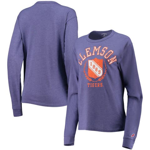 Women's League Collegiate Wear Heathered Purple Clemson Tigers Seal ...