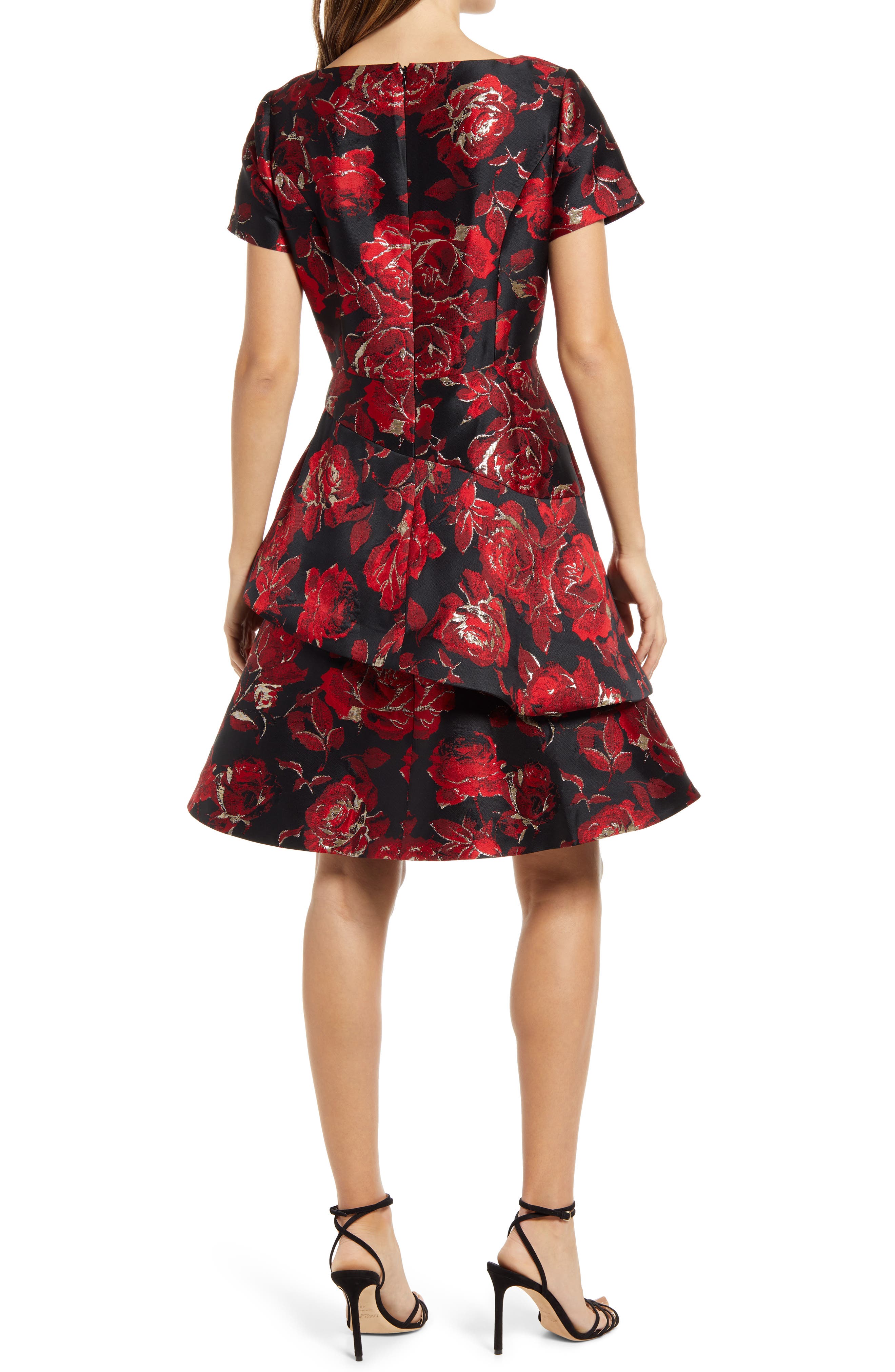 Shani Jacquard Tiered Cocktail Dress | Nordstrom