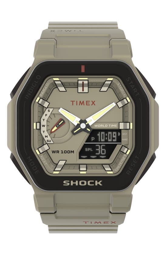 Timex Command Encounter Ana-digi Resin Strap Watch, 45mm In Tan | ModeSens
