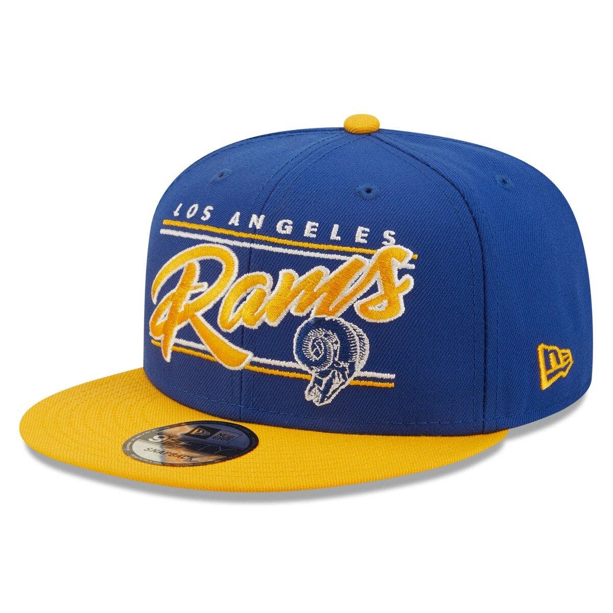New Era Men's New Era Royal/Gold Los Angeles Rams Team Script 9FIFTY ...