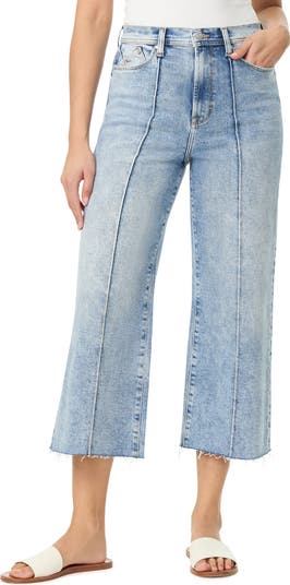 Kensie High Waist Pintuck Crop Raw Hem Jeans | Nordstromrack