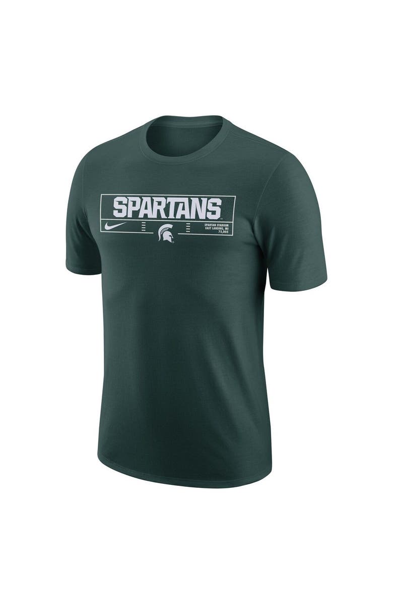Nike Men's Nike Green Michigan State Spartans Wordmark Stadium T-Shirt ...