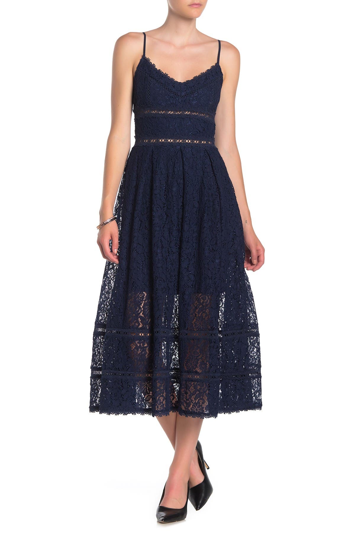 Nsr Sleeveless Lace Midi Dress Nordstrom Rack