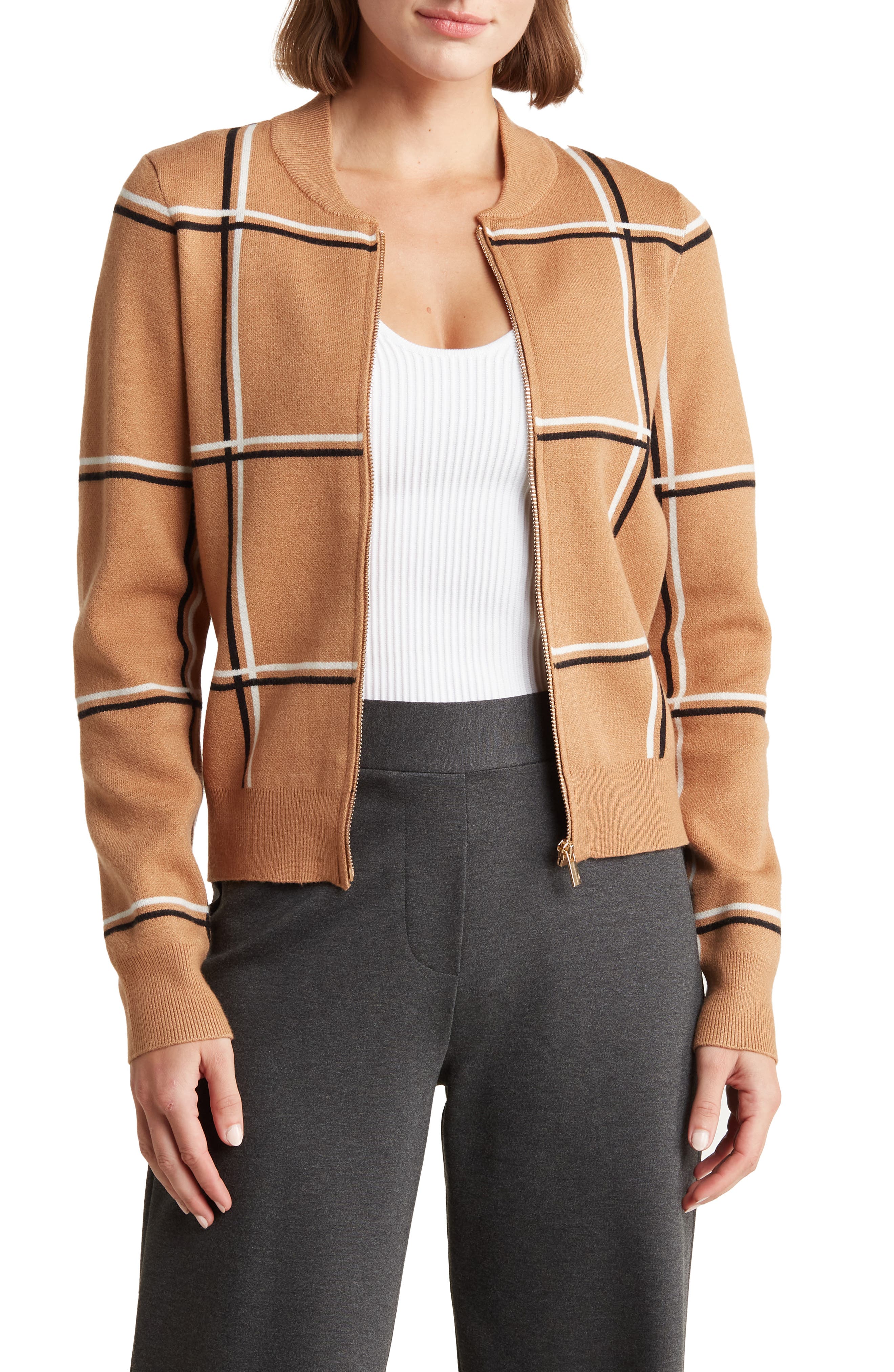 BY DESIGN Jenny Double Knit Bomber Jacket | Nordstromrack