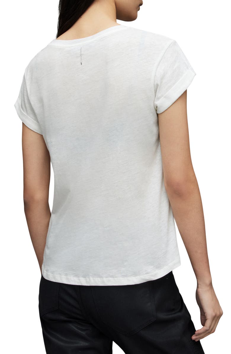 AllSaints Anna Cuff Sleeve Cotton T-Shirt | Nordstrom