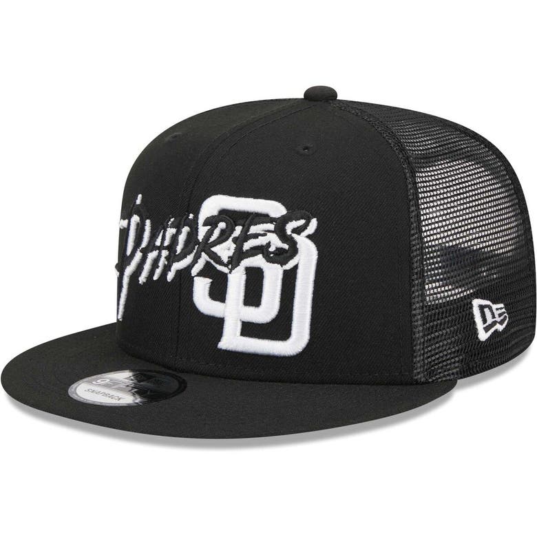 New Era Black San Diego Padres Street Trucker 9fifty Snapback Hat ...