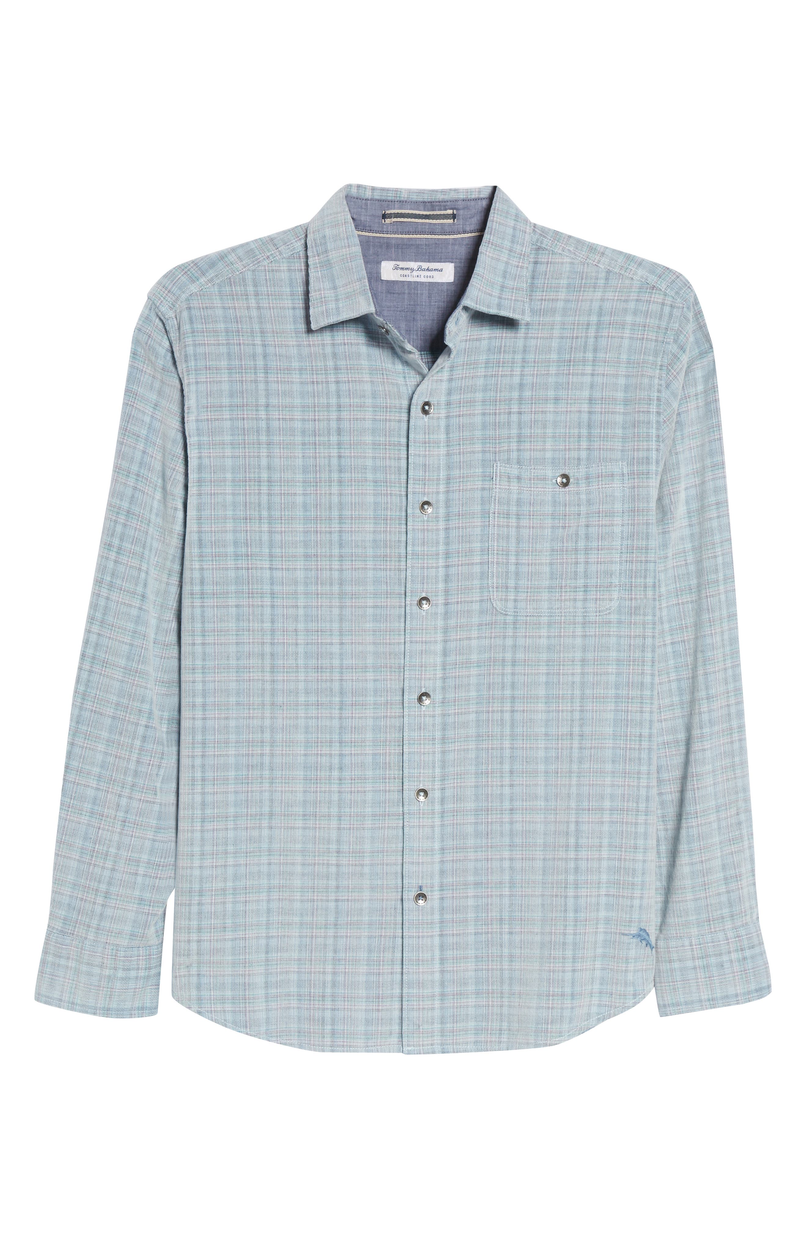 Tommy Bahama Coastline Corduroy Harbor Plaid Cotton Button-Up Shirt ...