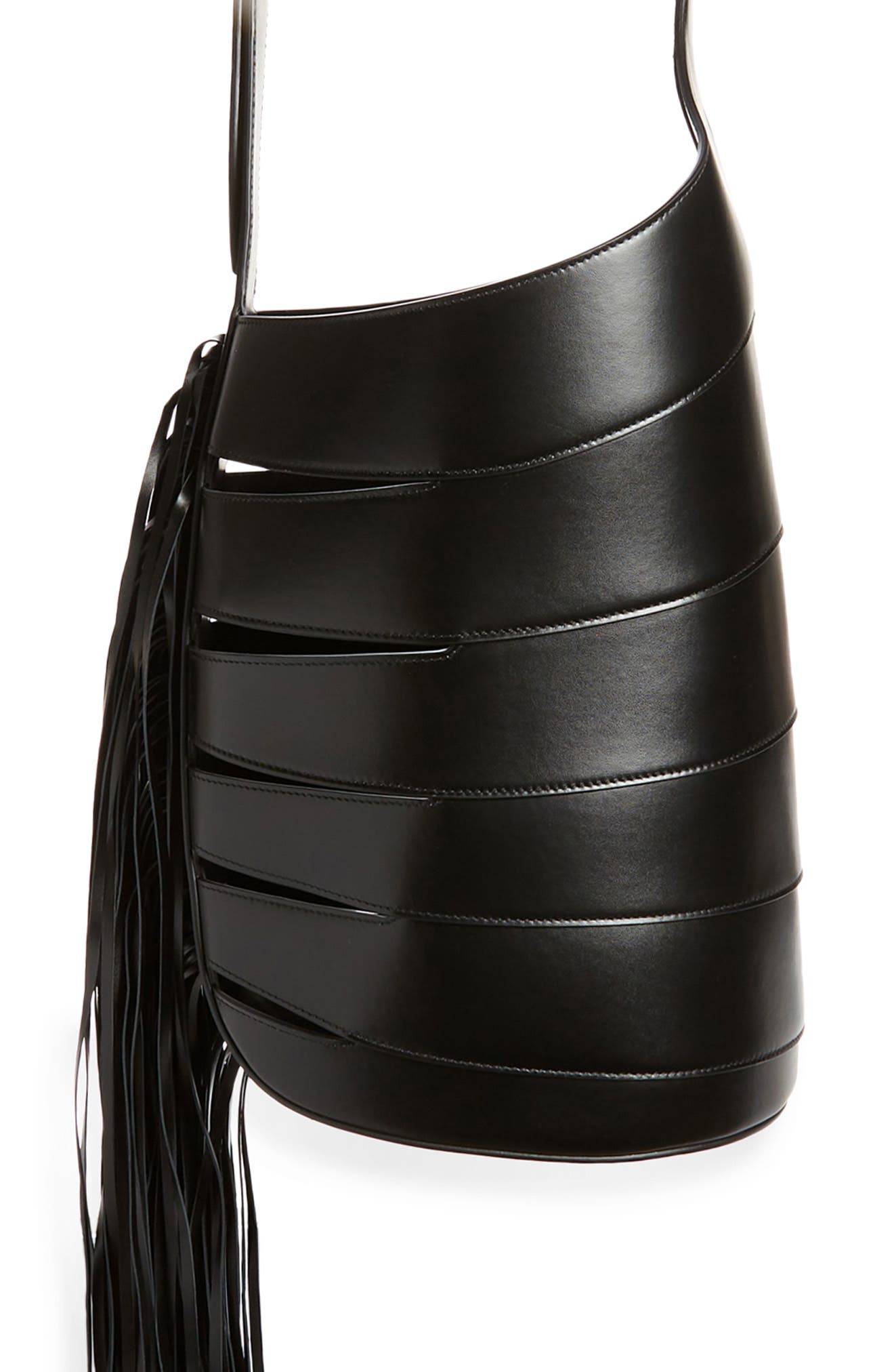Alaïa Medium Babel Fringe Hobo Crossbody Bag in Noir | Smart Closet