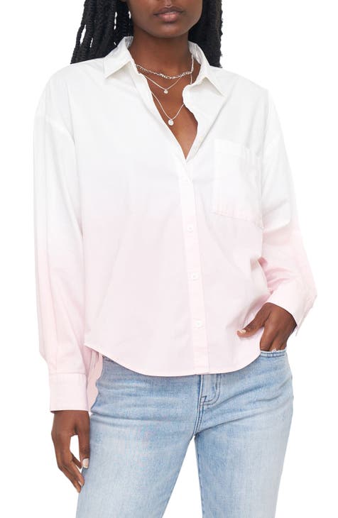 Sloane Oversize High Low Button Up Shirt