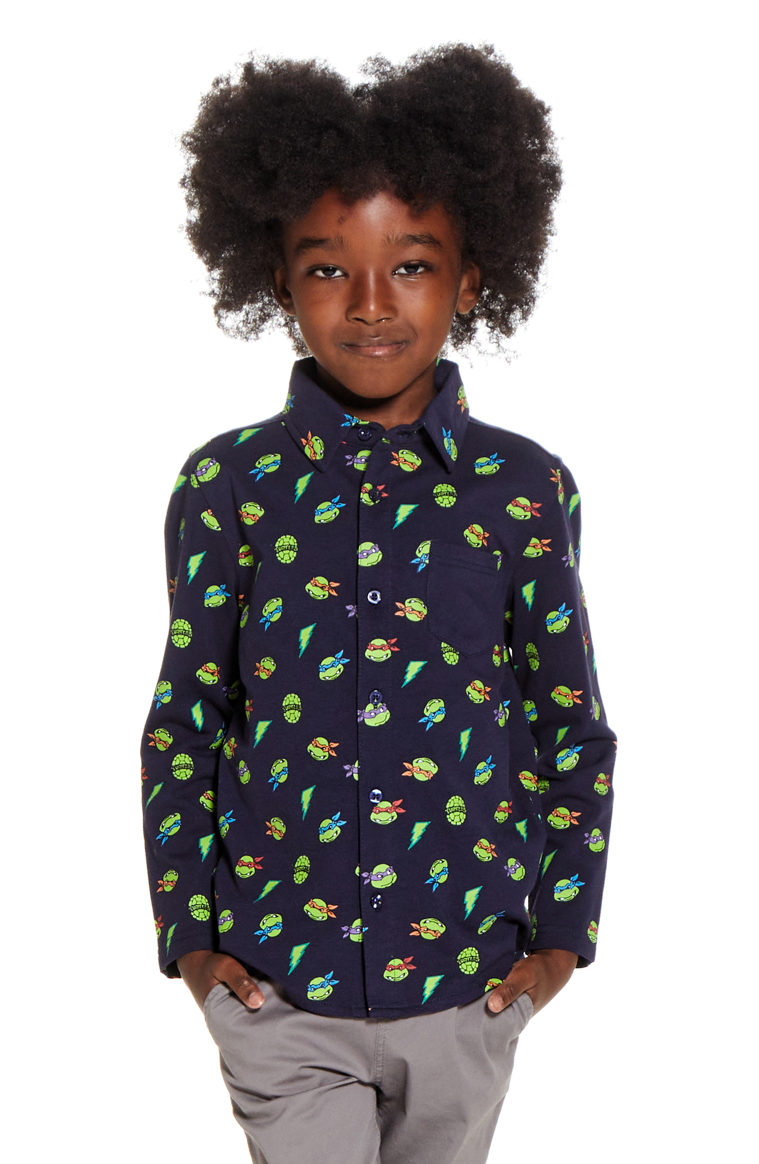 Andy & Evan Kids' Teenage Mutant Ninja Turtles® Stretch Cotton Button ...