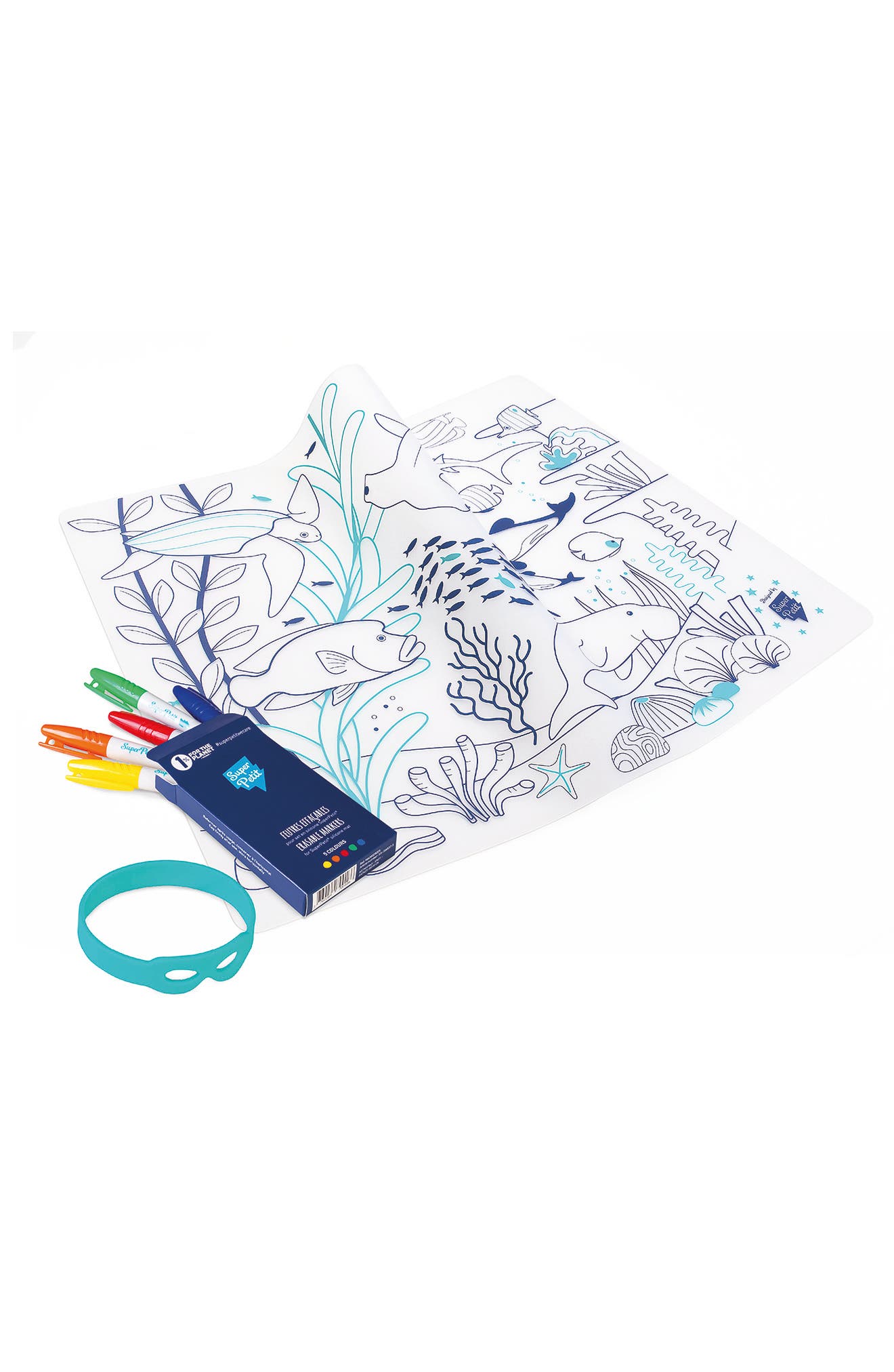 Scrunch Great Barrier Reef Reusable Coloring Mat & Washable Markers ...