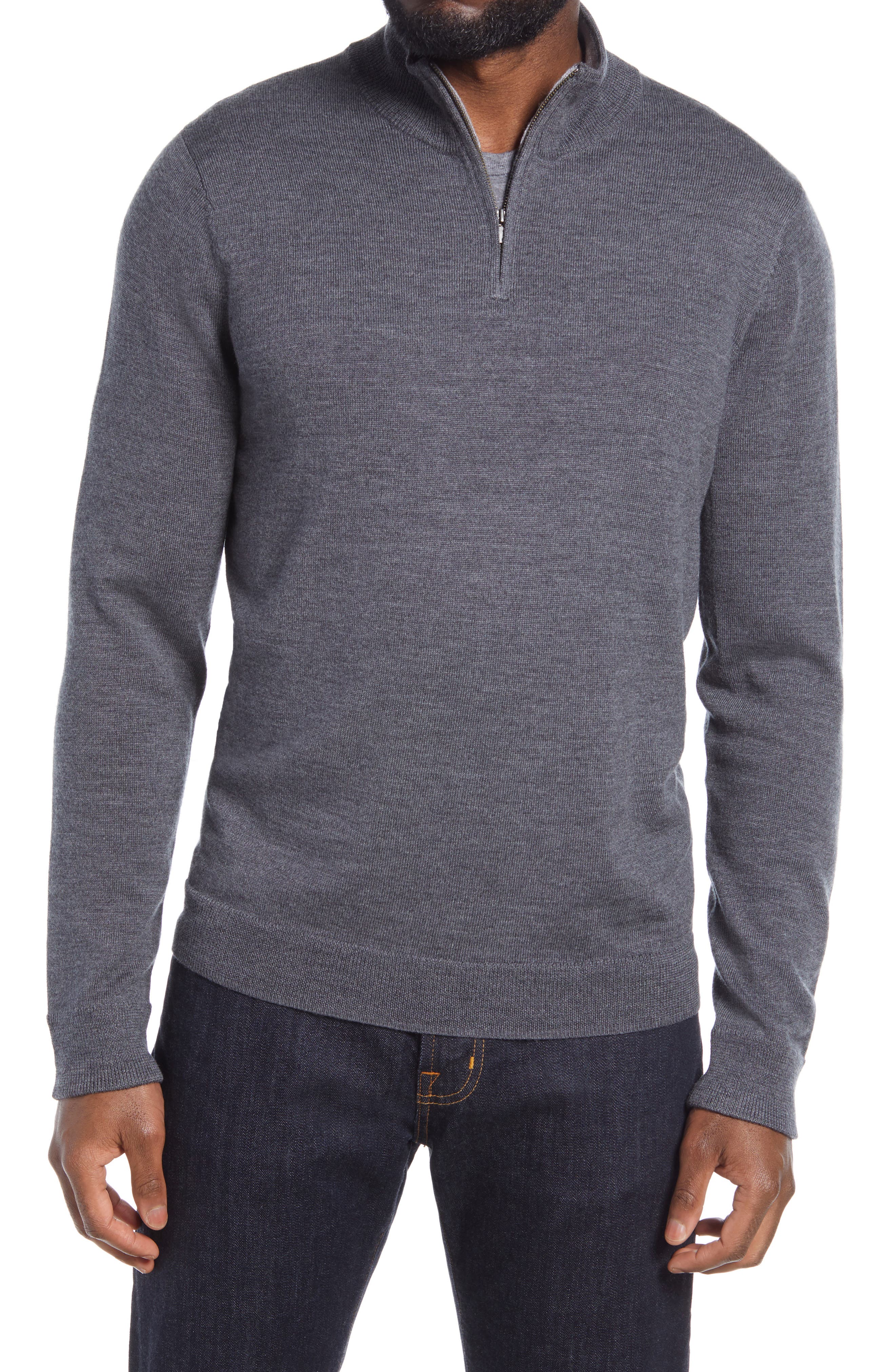 Nordstrom Washable Merino Quarter Zip Sweater | Nordstrom