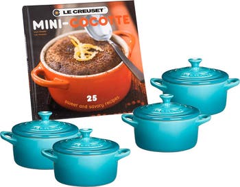Le Creuset 5-Piece Mini Stoneware Cocottes & Cookbook Set | Nordstrom