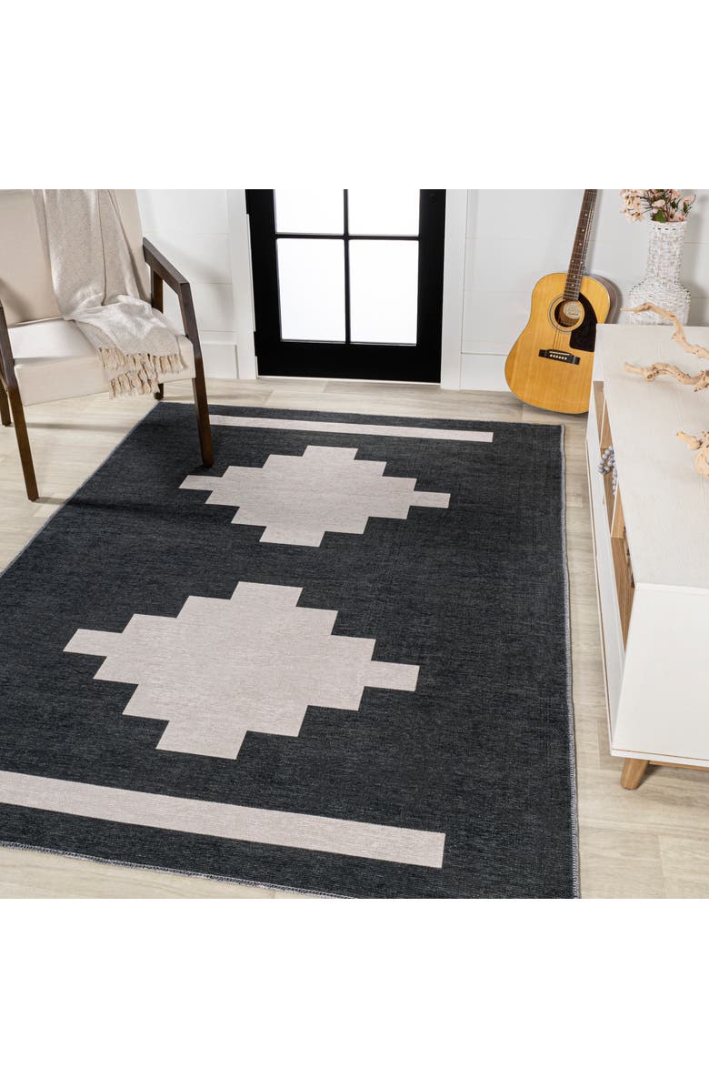 JONATHAN Y Adriel Geometric Medallion Machine-Washable Area Rug | Nordstrom